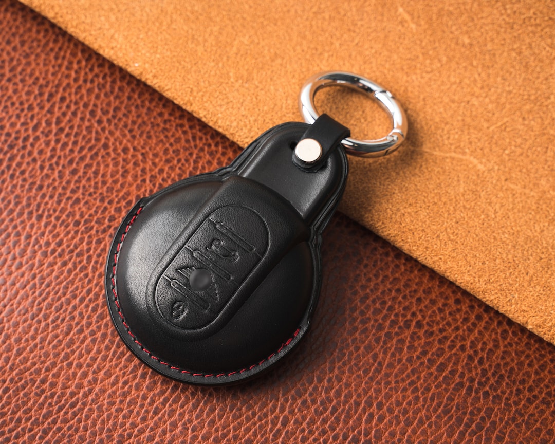 Mini Cooper Covered Leather Key Fob Case MINI Cooper Countryman R56 R59 ...