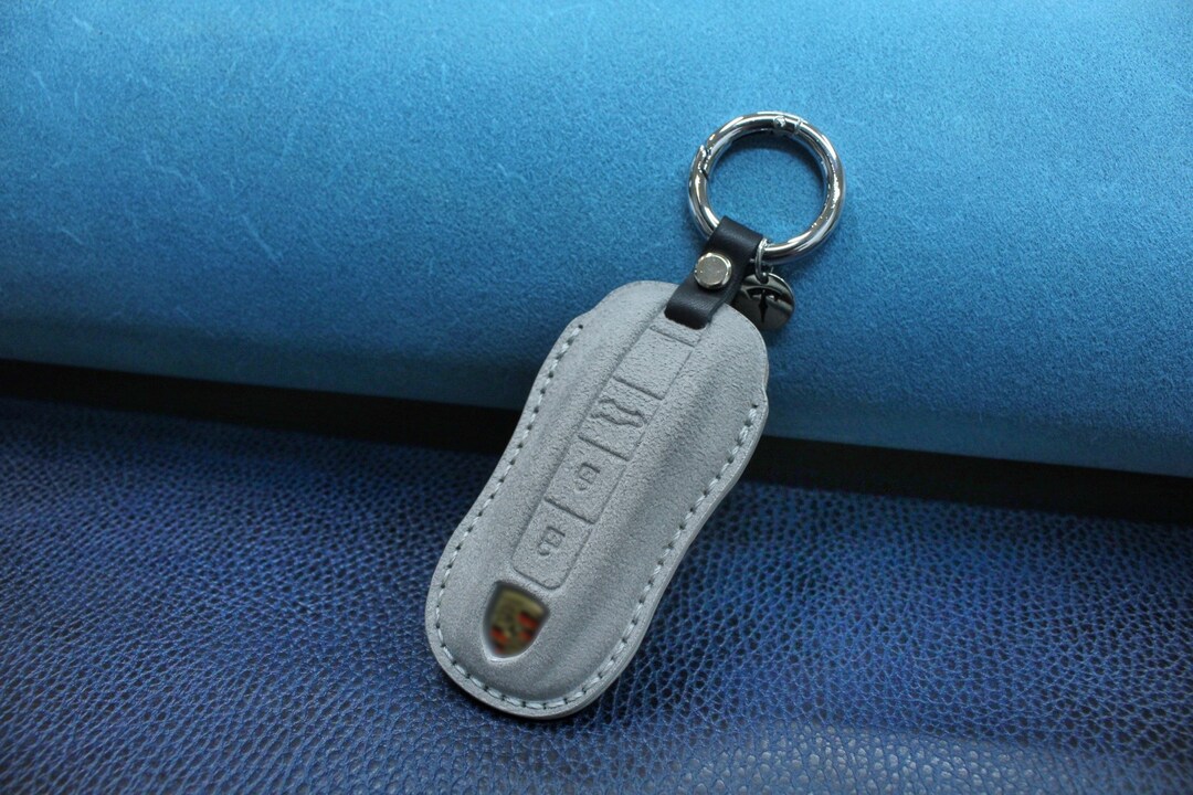Porsche Covered Leather Key Fob Case PORSCHE 911 992 718 987 Carrera ...