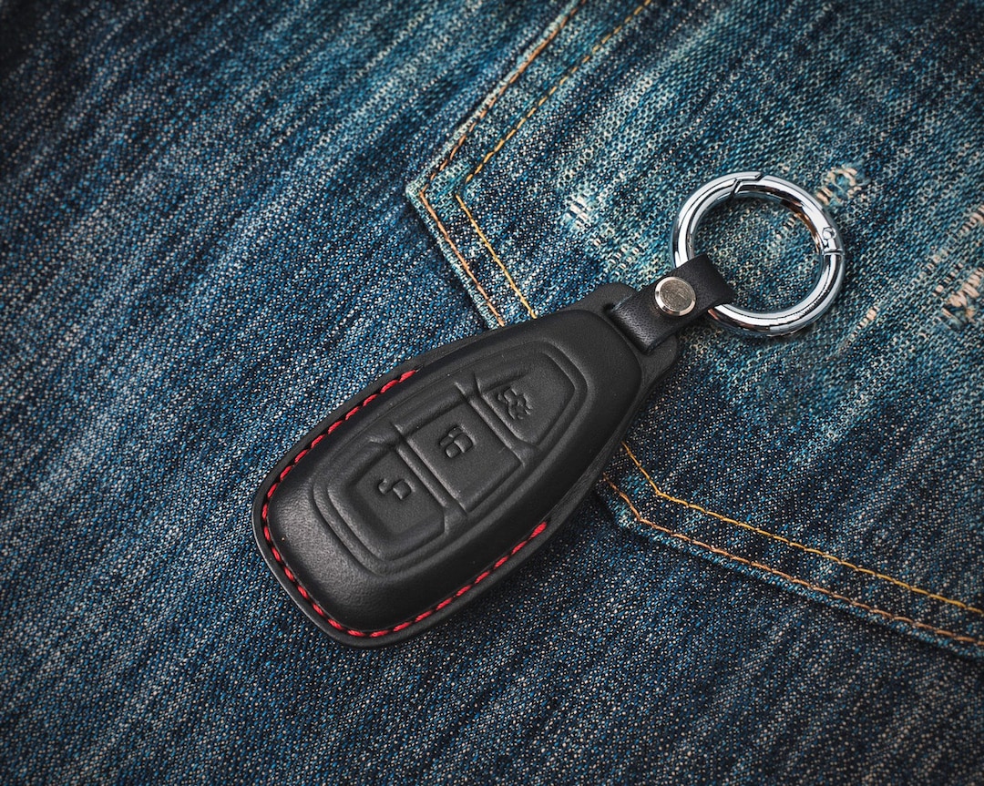 Ford Covered Leather Key Fob Case MK3.5 MK4 ST Stline Focus Kuga Active ...