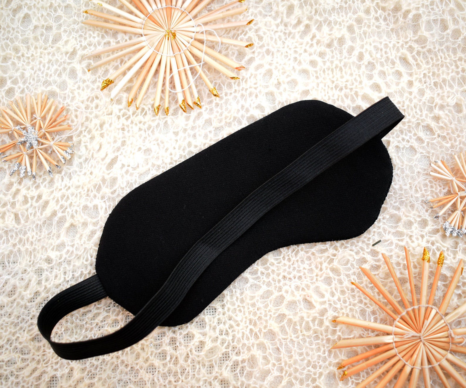 Embroidered Sleeping Mask "at Night" - Adults Sleep Mask With Cat ...