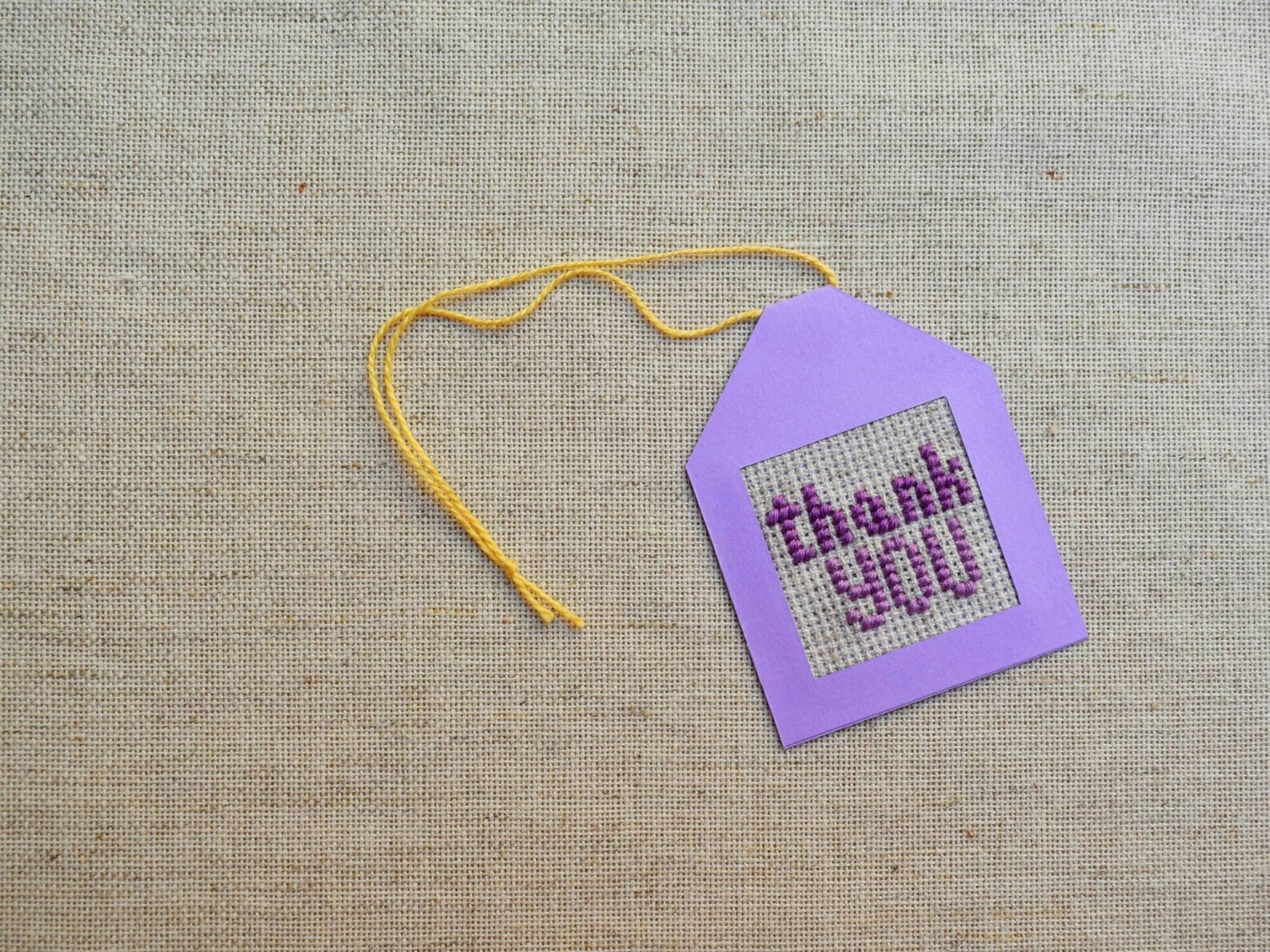 5 Thank You Tags Embroidered Gift Tags Set of 5 Tags With Embroidery ...