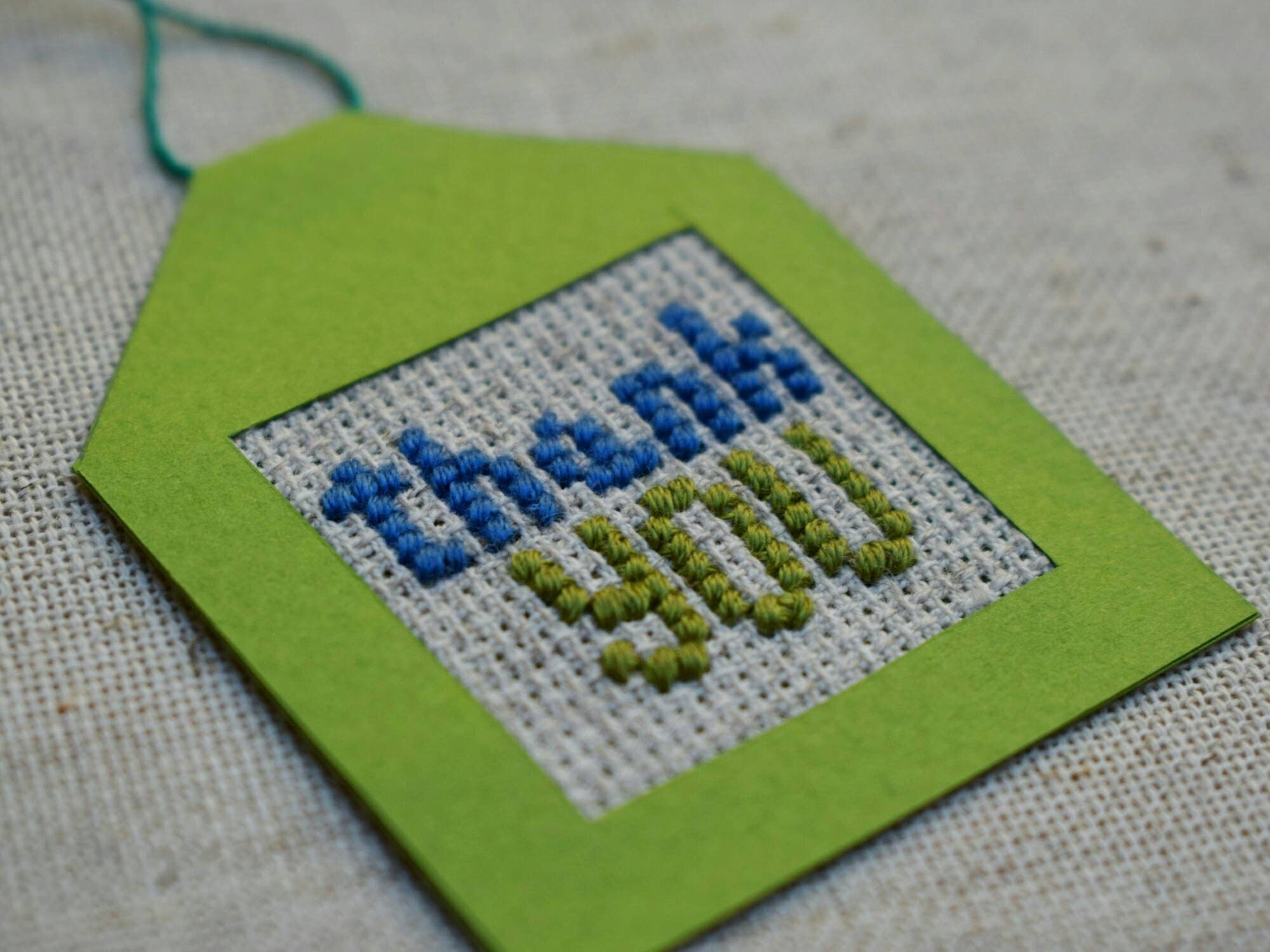 5 Thank You Tags Embroidered Gift Tags Set of 5 Tags With Embroidery ...