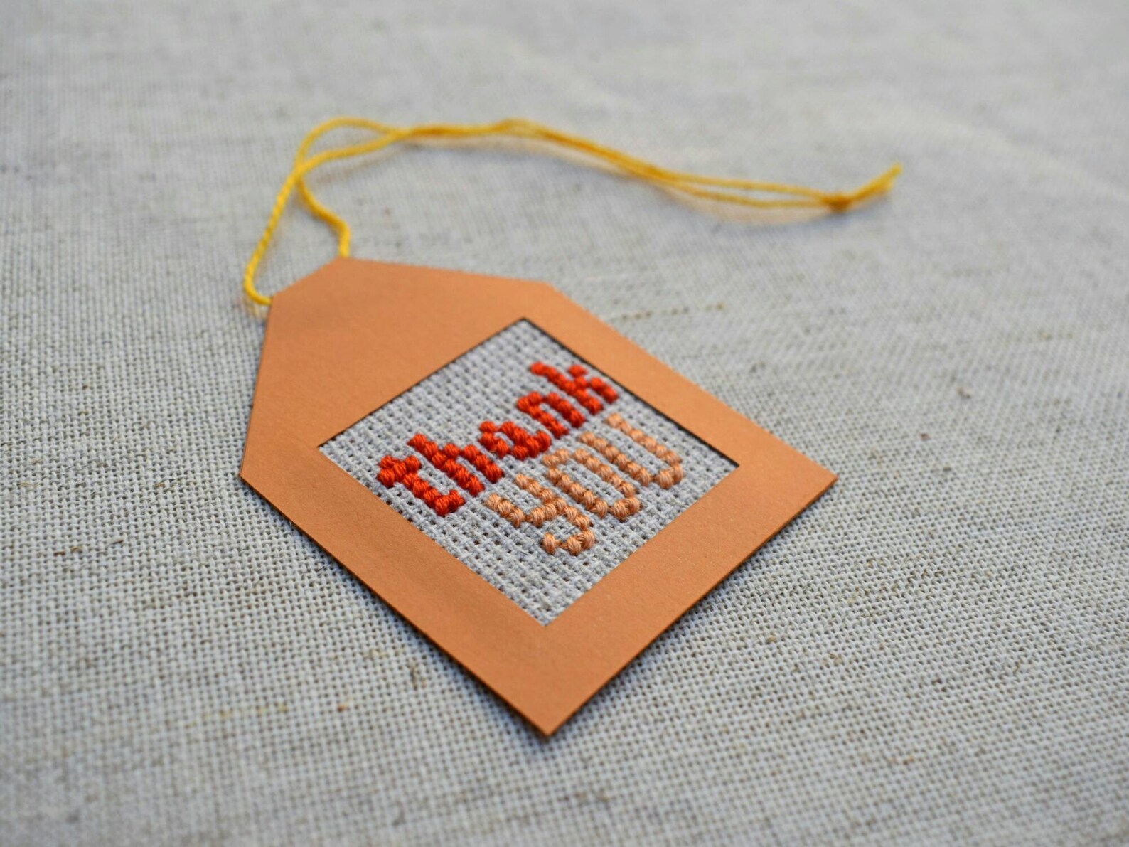5 Thank You Tags Embroidered Gift Tags Set of 5 Tags With Embroidery ...