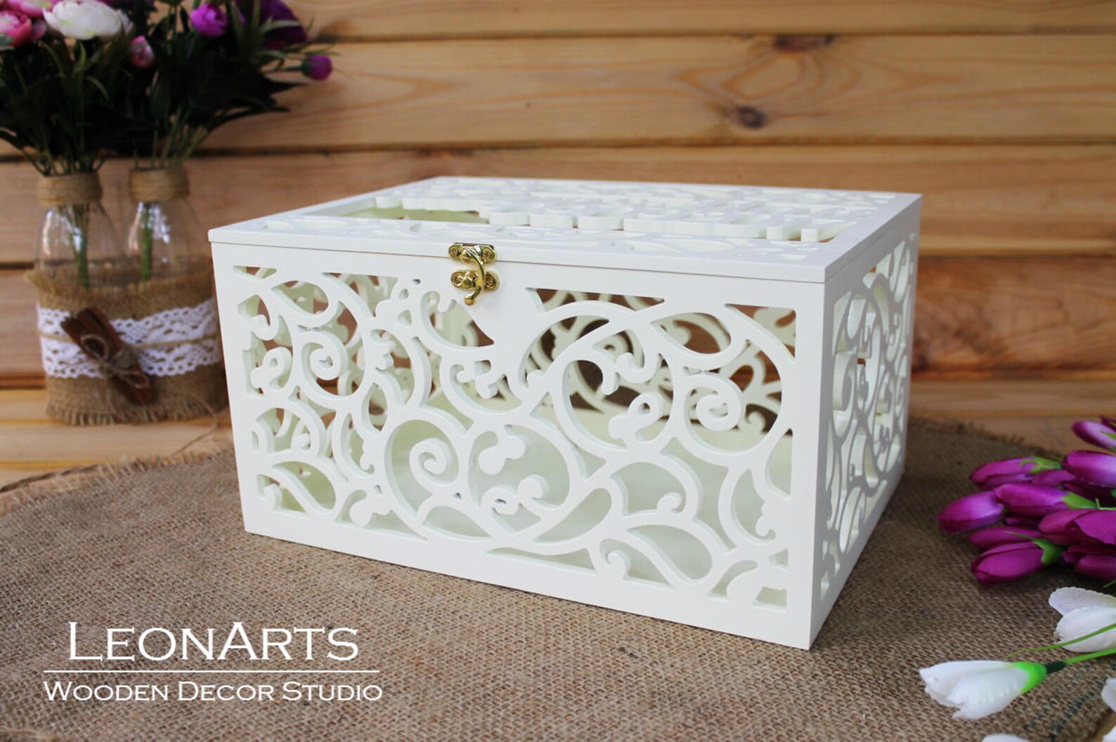 Personalized Ivory Wedding Card Box-wood Keepsake Box-wedding | Etsy