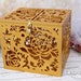 Lockable Gold Wedding Card Box With Roses-wedding Gift-keepsake Box ...