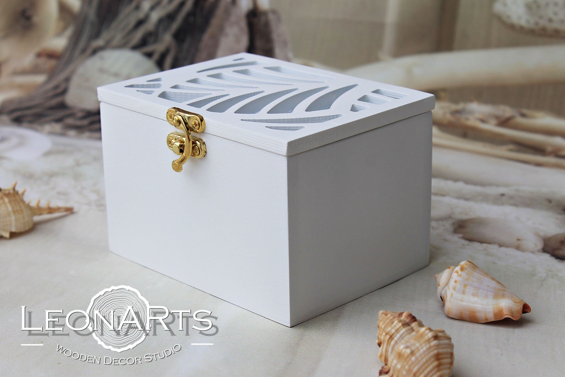 Palm Leaves Wedding Ring Bearer Box-palm Fronds Ring Keepsake | Etsy