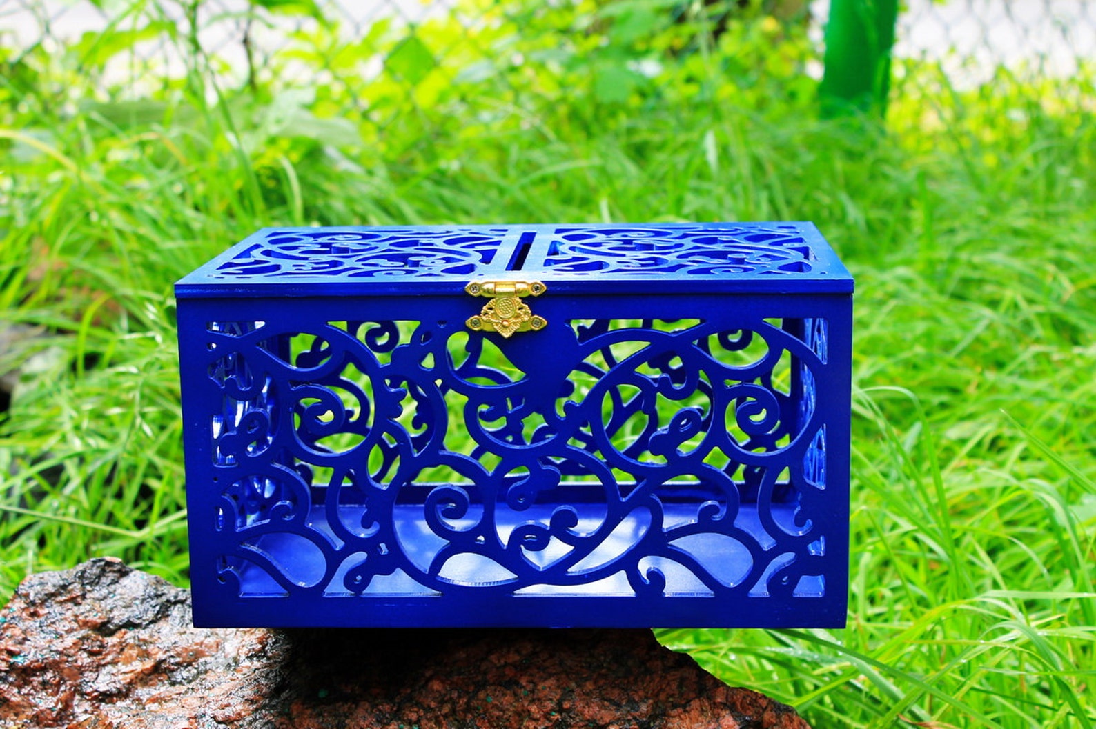 Wedding Card Box in Royal Blue-wedding Gift-plywood - Etsy