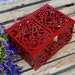 Wedding Card Box in Deep Red-wedding Gift-plywood Box-keepsake - Etsy