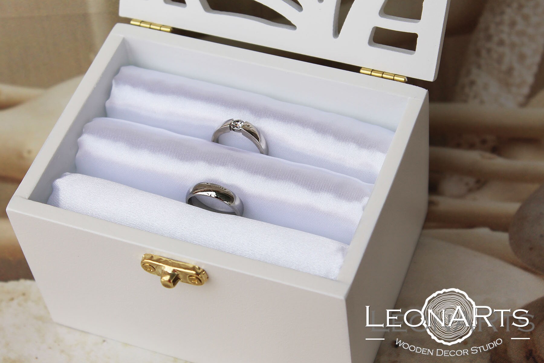 Palm Leaves Wedding Card Box&ring Box-palm Fronds Wedding Set-tropical ...