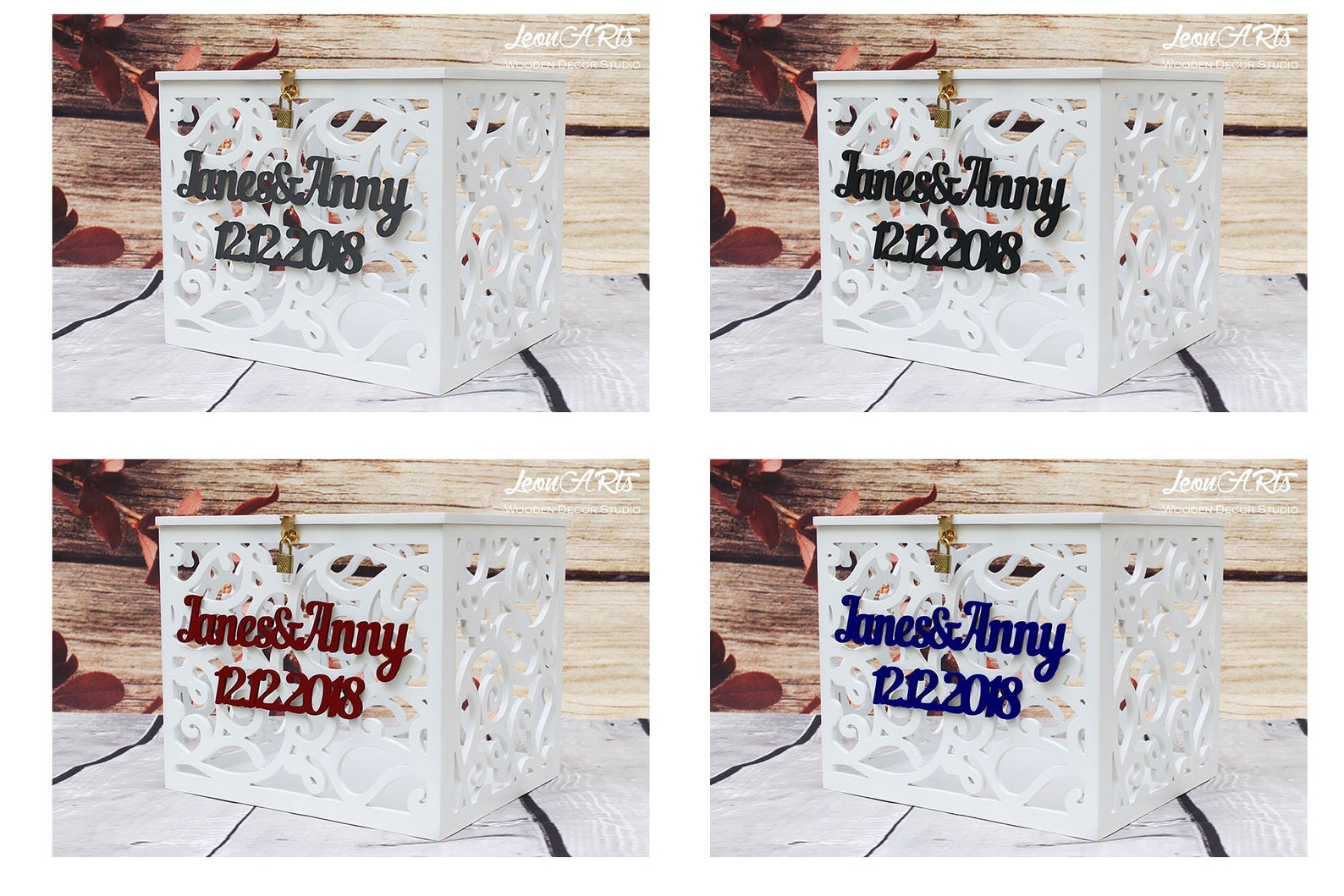 Add Personalization on Your Wedding Card Box - Custom Wedding Card ...