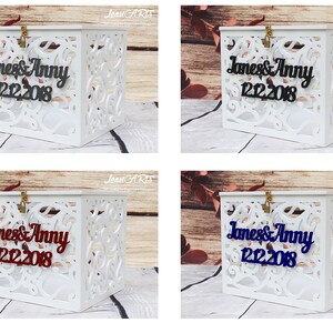 Add Personalization on Your Wedding Card Box Custom Wedding Card Holder ...