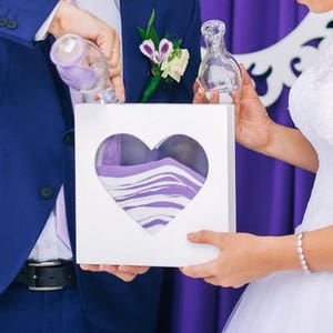Wedding Sand Ceremony Heart Shadow Box-wedding Sand Ceremony Set-white ...