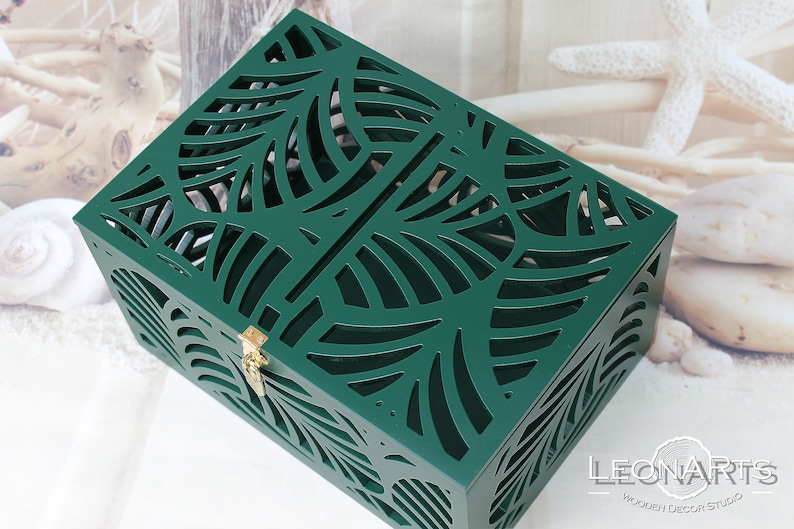 Palm Leaves Wedding Card Box-palm Fronds Wedding Money - Etsy