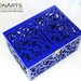 Wedding Card Box in Royal Blue-wedding Gift-plywood Wedding-love Story ...