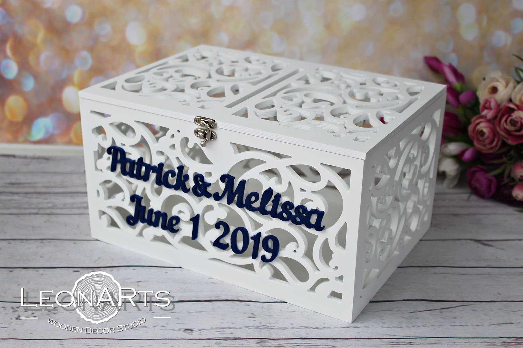 Personalized Wedding Card Money Box With Slot-wedding Card - Etsy
