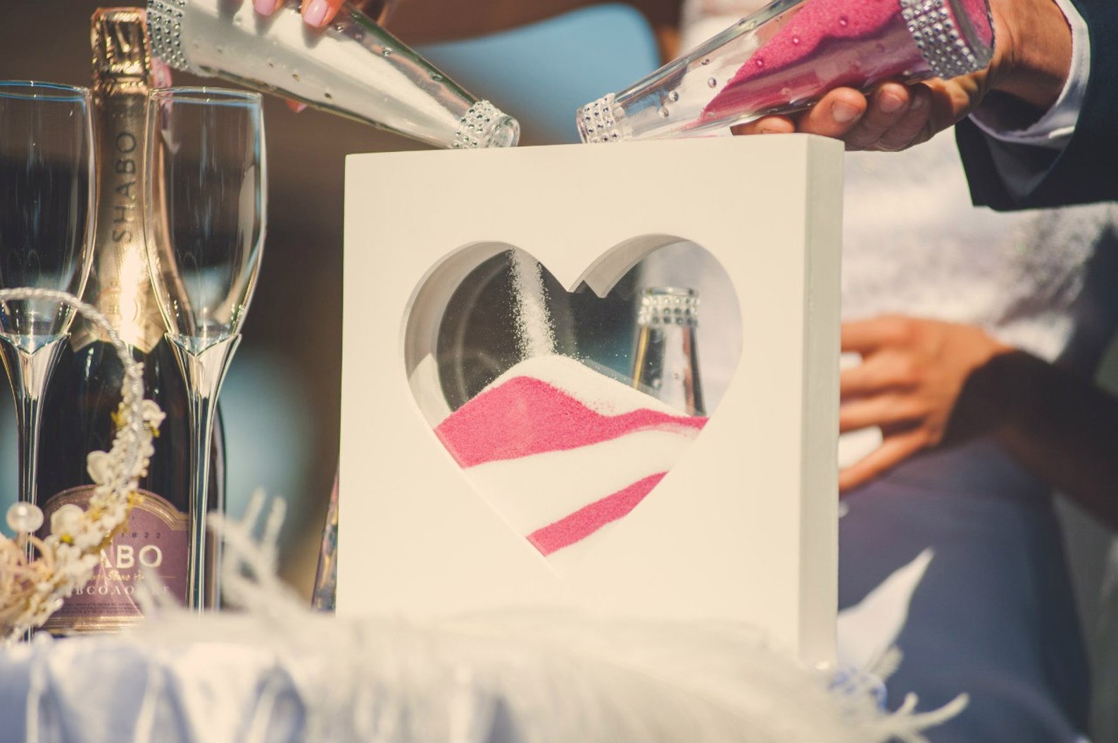 Wedding Sand Ceremony Heart Frame-unity Shadow Sand Ceremony Box-sand ...