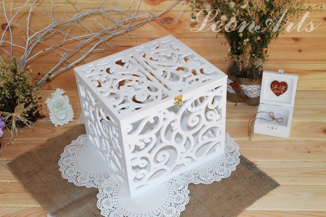 Wedding Card Box BIG Size-wedding Gift-plywood Box-white - Etsy