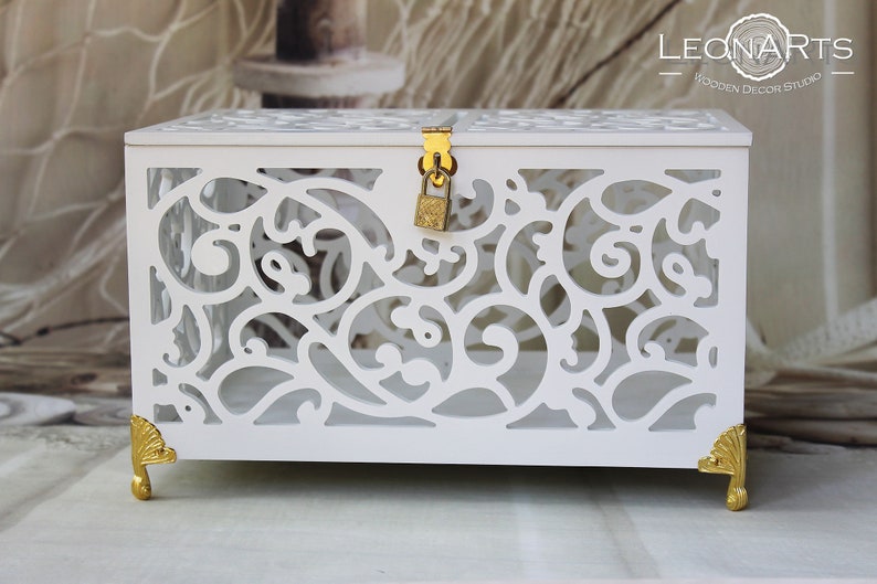 Lockable Wedding Card Money Box With Slot-wedding Card Holder With Legs ...