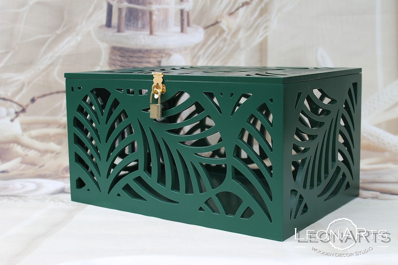 Palm Leaves Wedding Card Box-palm Fronds Wedding Money - Etsy