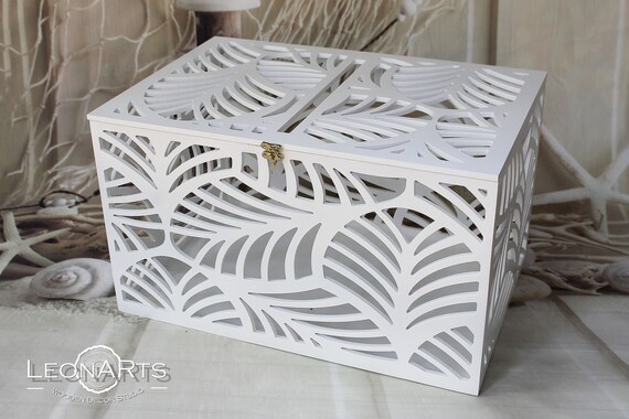 Palm Leaves Wedding Card Box BIG Size-palm Fronds Wedding | Etsy