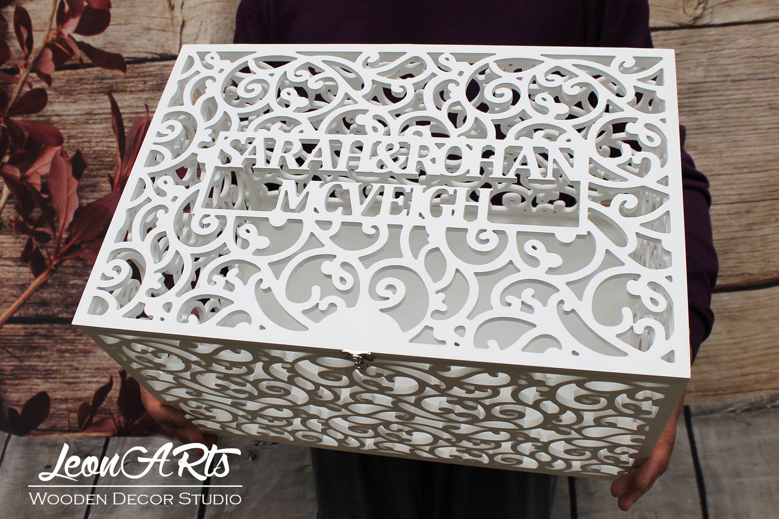 Personalized Wedding Card Box BIG Size-custom Keepsake | Etsy