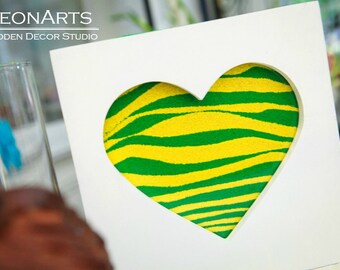 Wedding Sand Ceremony Heart Frame-Unity shadow sand ceremony