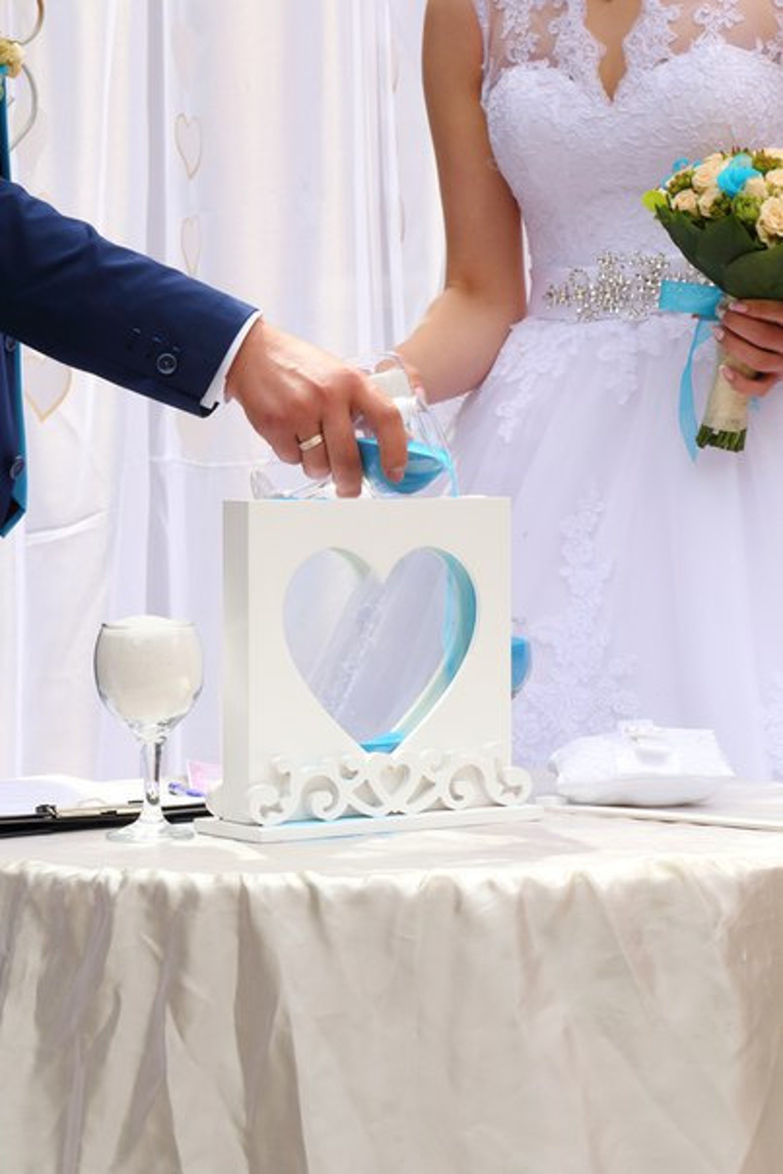 Wedding Sand Ceremony Heart Frame-unity Shadow Sand Ceremony Box-sand ...