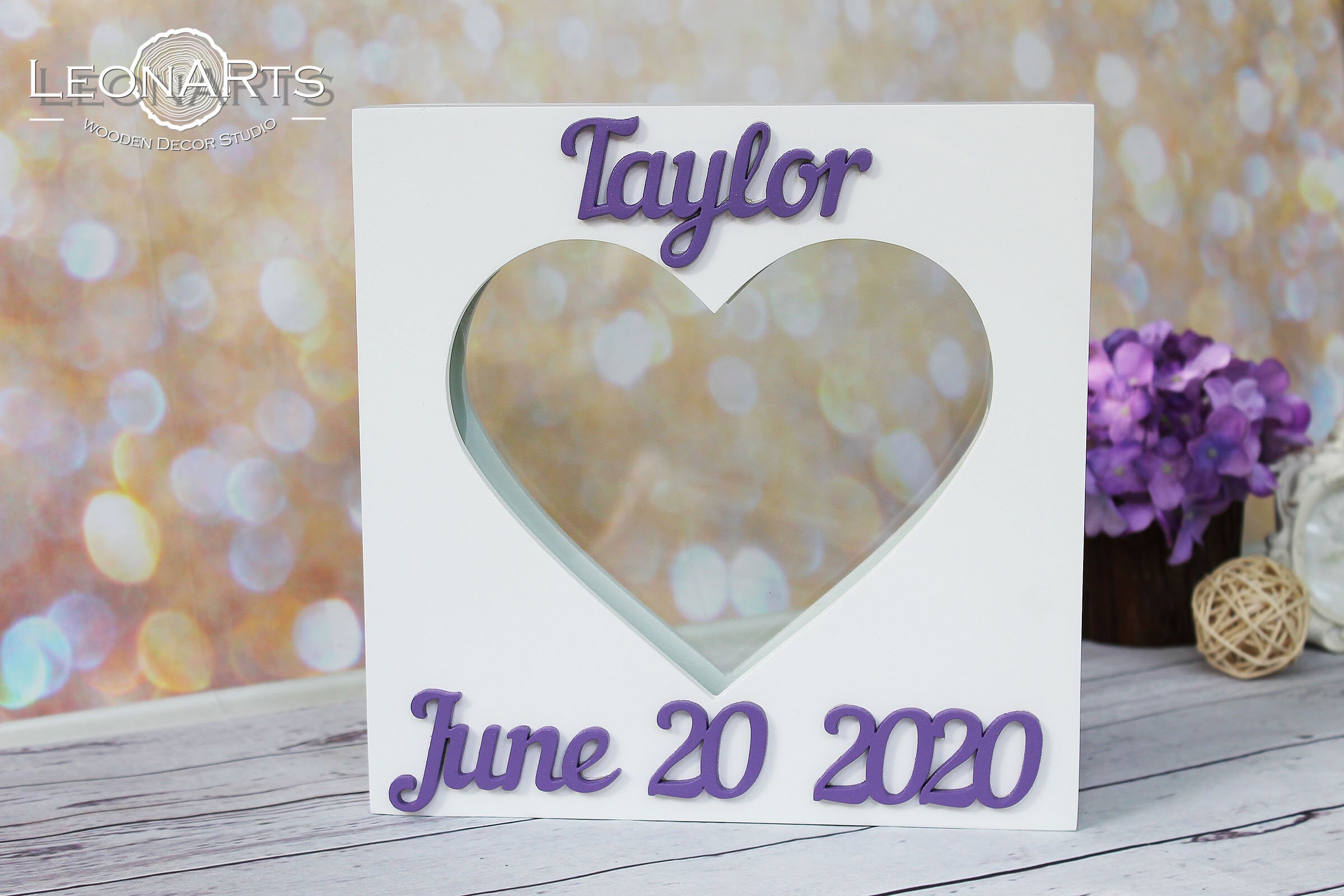 Unity Shadow Sand Ceremony Box-personalized Wedding Sand Ceremony Heart ...