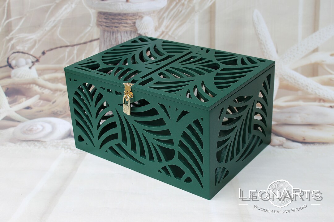 Palm Leaves Wedding Card Box-palm Fronds Wedding Money Box-tropical ...