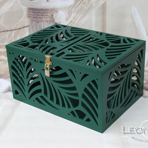 Palm Leaves Wedding Card Box-palm Fronds Wedding Money - Etsy