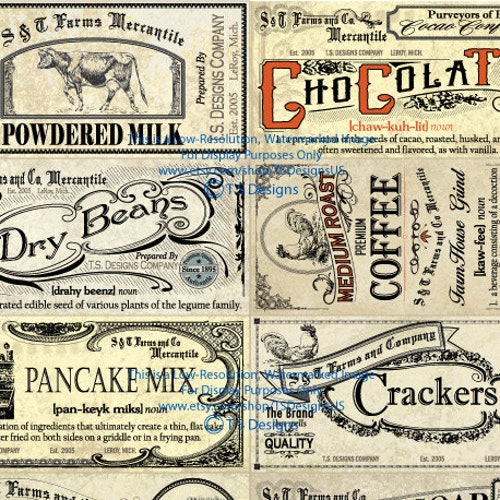 62 Vintage Spice Label Set Hardcopy Spice Labels Antique - Etsy