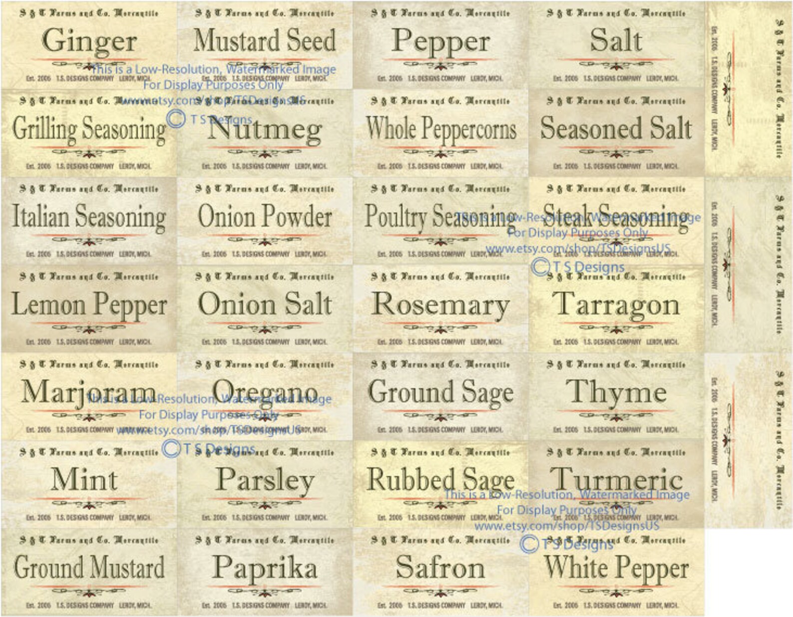 Vintage Pantry Labels Collection Instant Download - Antique Decor ...