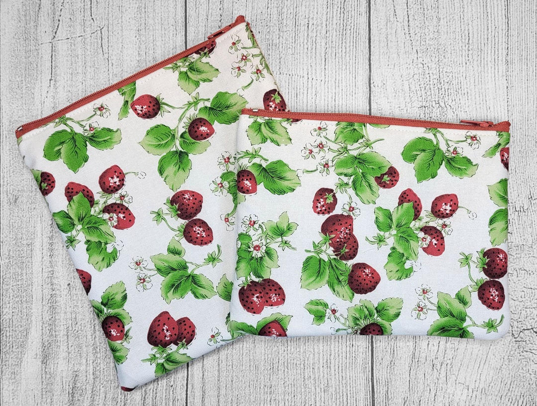 Reusable Sandwich and Snack Bag Set Many Fabric Choices, Makeup Bag or ...