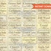 62 Vintage Spice Label Set Hardcopy- Spice Labels, Antique Decor ...