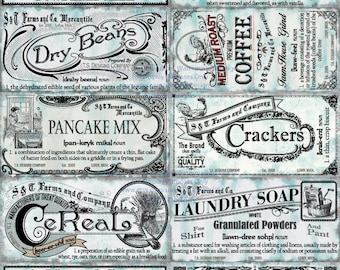 62 Vintage Spice Label Set Hardcopy Spice Labels Antique | Etsy