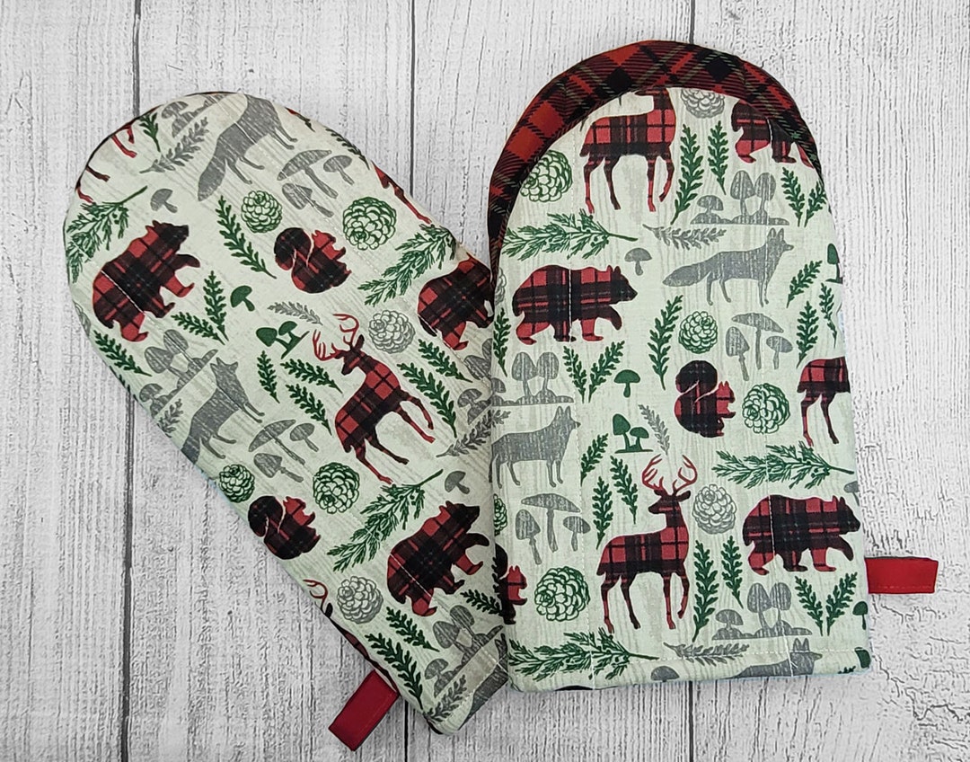 Woodland Animal Oven Mitts Puppet Style or Shark Bite Style Fully ...
