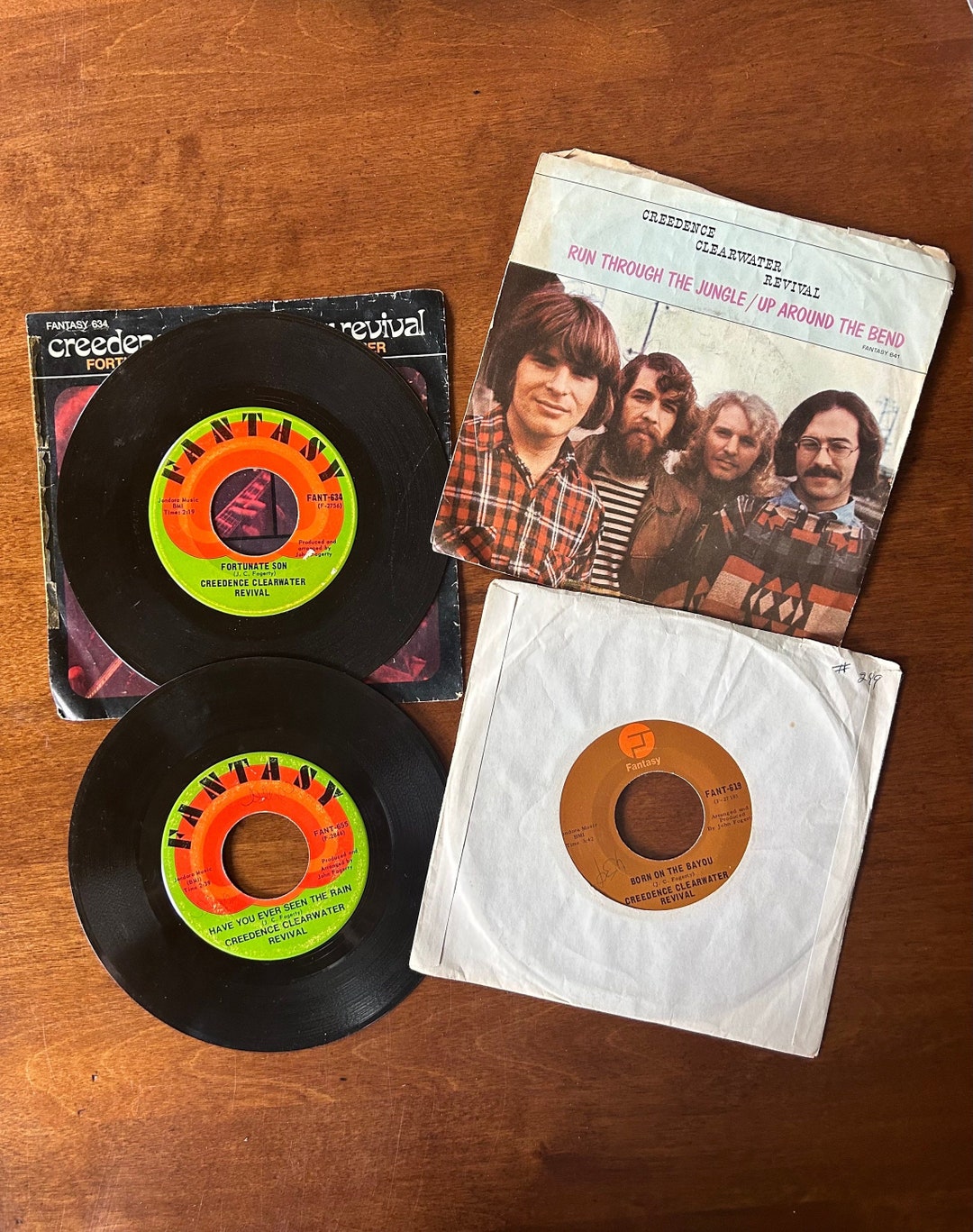 Vintage Creedence Clearwater Revival 45 RPM Records, Lot of 4 CCR Vinyl ...