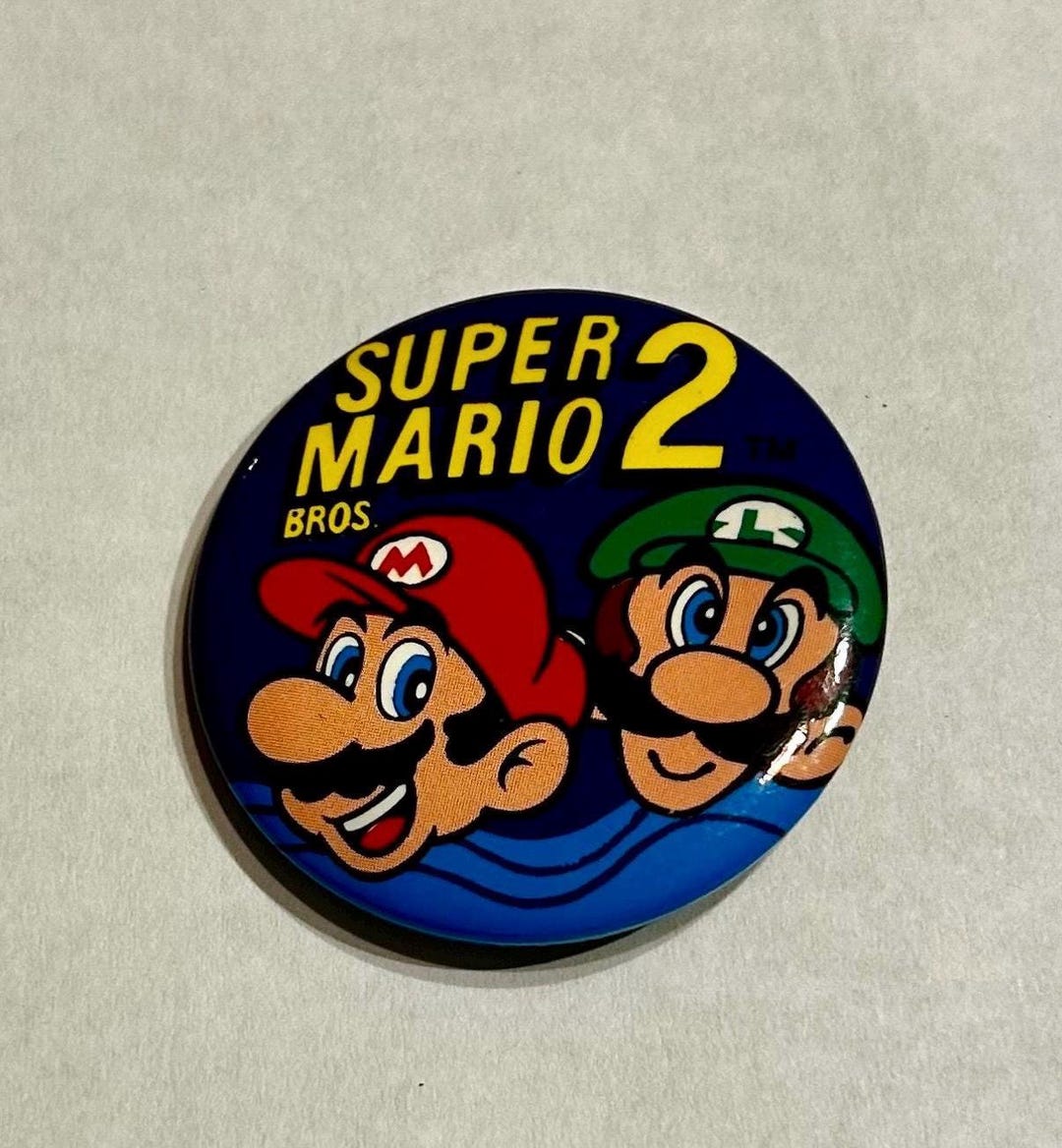Collectible and Vintage Supermario and Luigi Button Pin, Pin Back ...