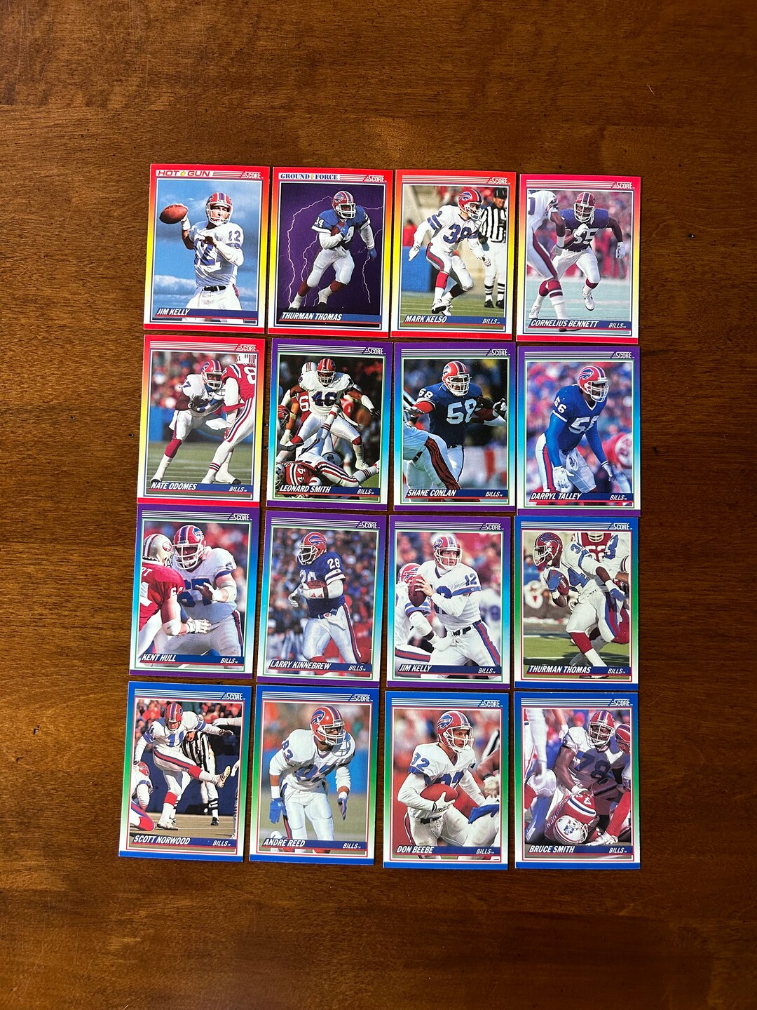 Vintage 1990 Buffalo Bills Collectible Set of Sports Cards score, New ...