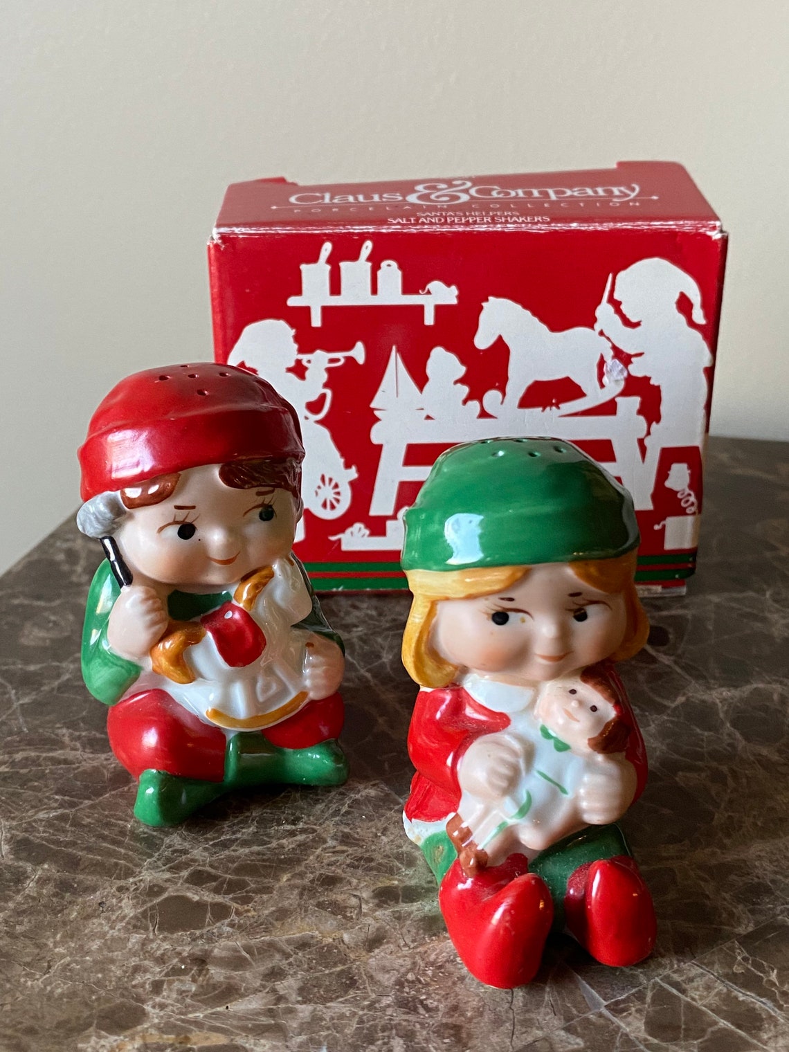 Vintage Avon 1983 Santas Helpers Elves Salt and Pepper - Etsy