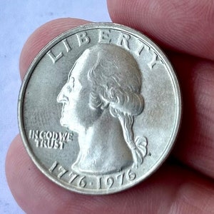 Vintage Bicentennial Quarter No Mint Mark, Initials JF and JLA ...