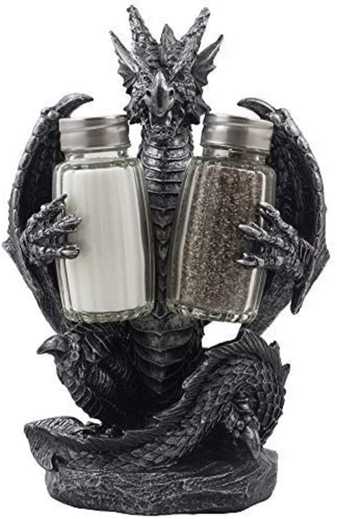 Mythical Dragon Salt and Pepper Shaker Set With Holder Figurine for ...