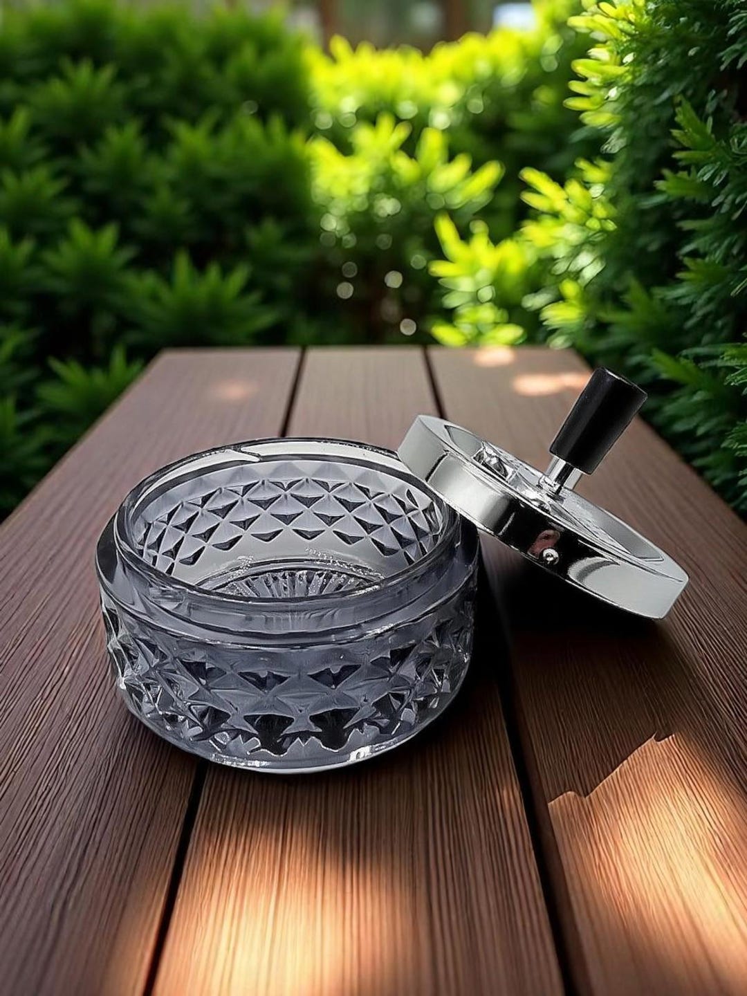 Vintage Black Glass Spin Top Ashtray – Retro Smokers' Collectible - Etsy