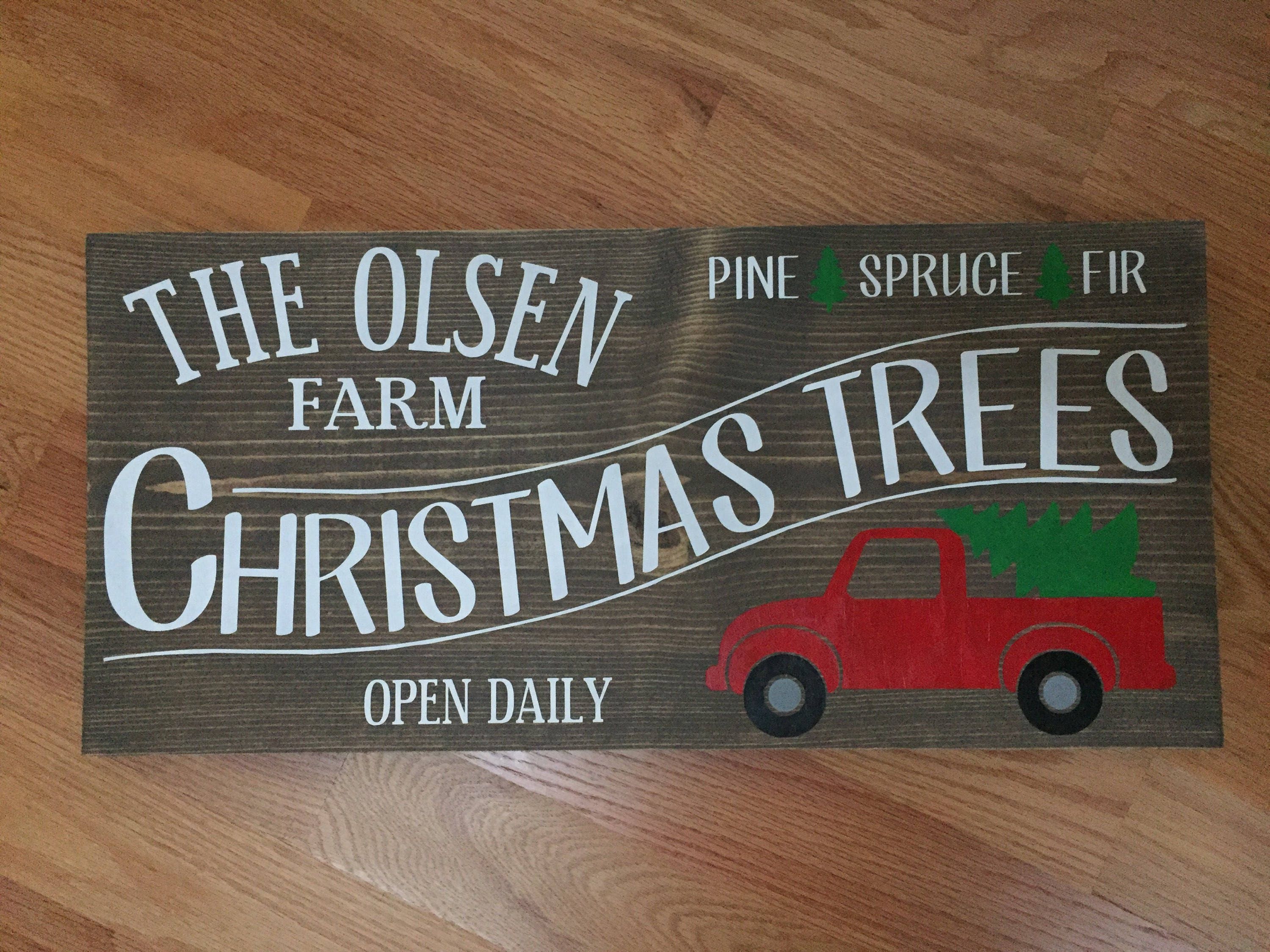 Christmas Tree Farm Sign Personalized Christmas Tree Farm - Etsy