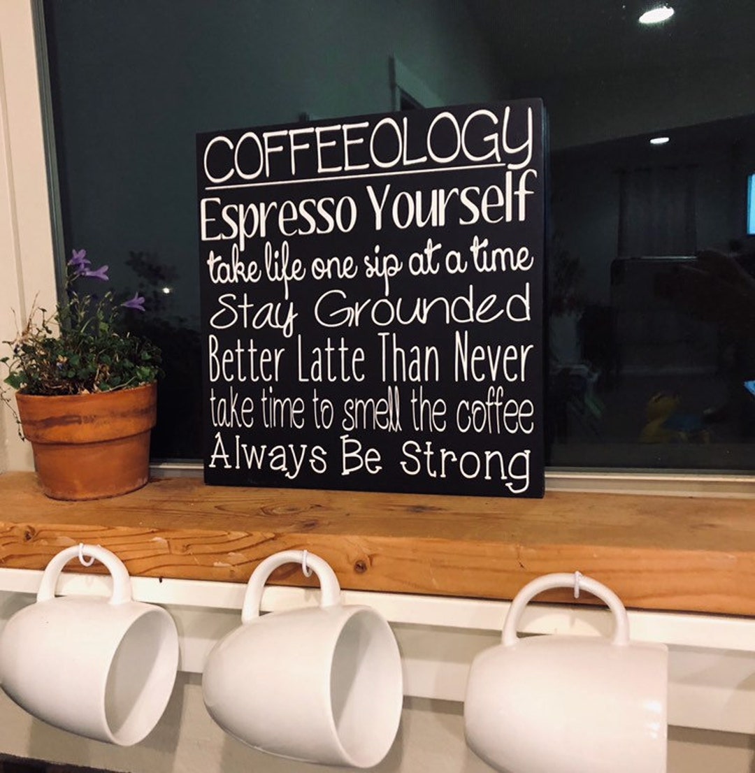Coffeeology Sign-coffee Bar Sign-coffee Sign - Etsy