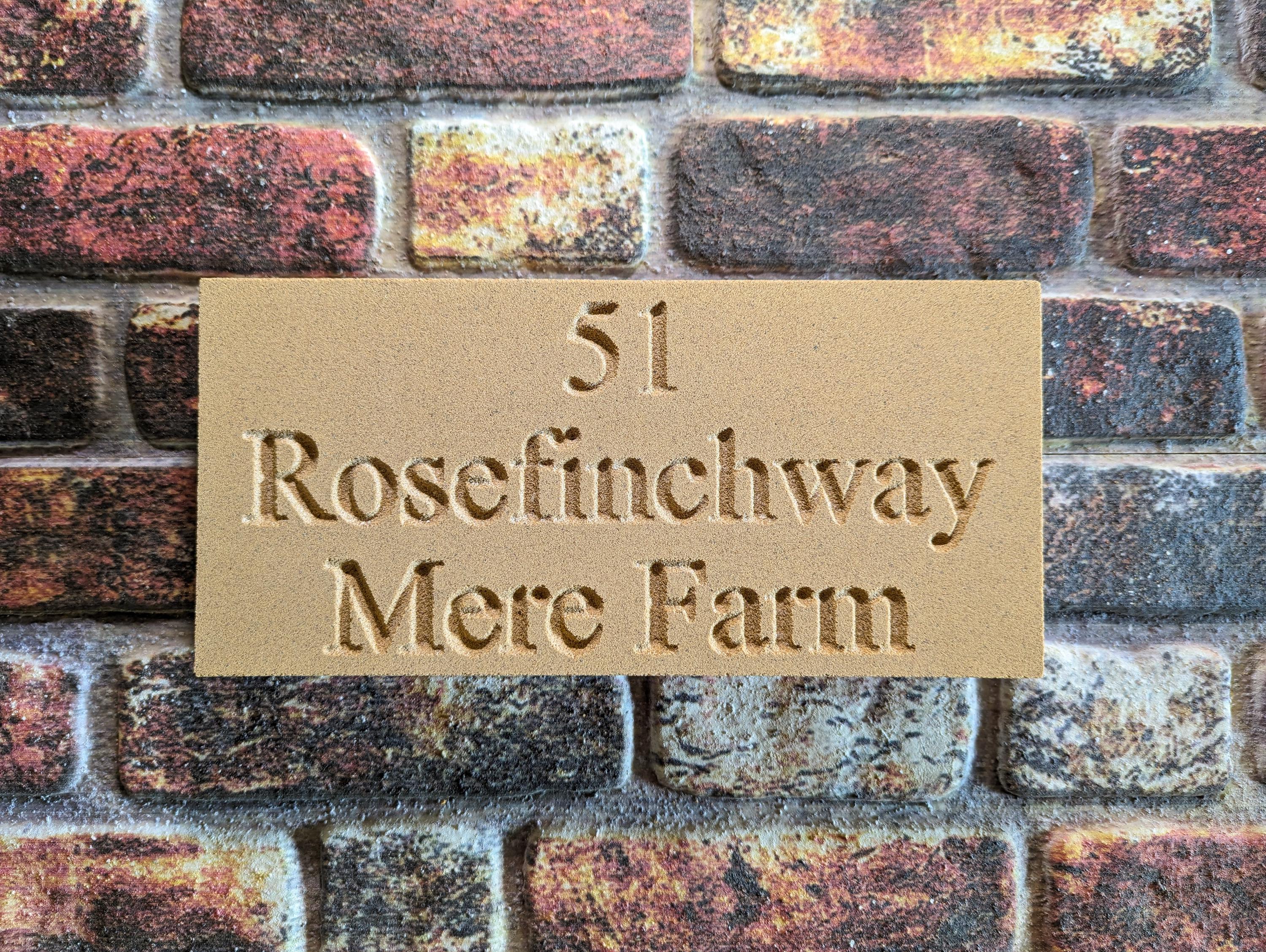 Deeply Engraved Stone House Sign 340 X 160 X 50mm - Etsy UK
