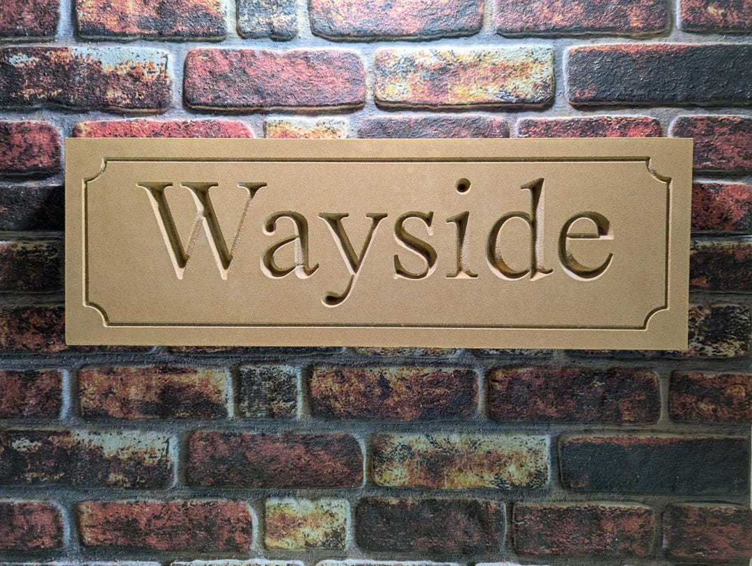 Deeply Engraved Stone House Sign 750 X 250 X 50mm - Etsy UK