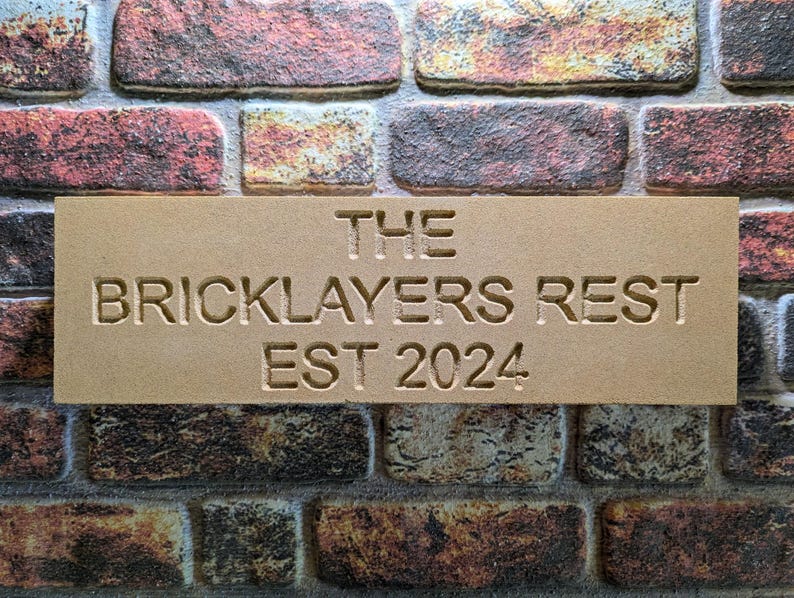 Deeply Engraved Stone House Sign 500 X 150 X 50mm - Etsy UK