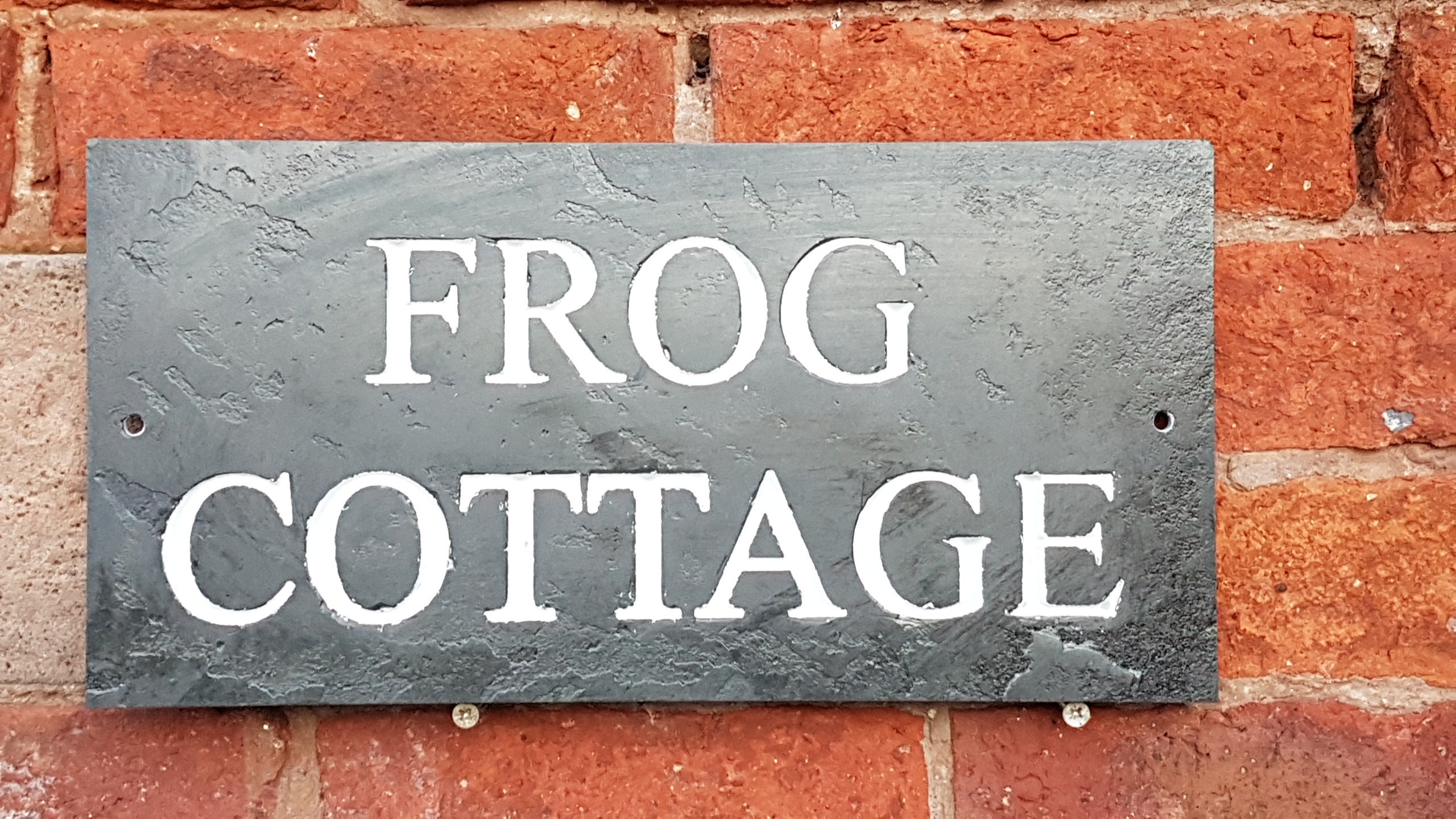 Engraved Natural Slate Door Sign Personalized Name Number Handmade ...