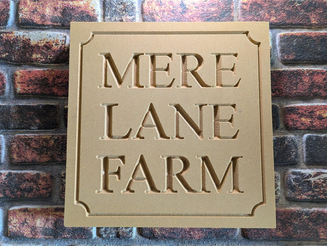 Engraved Stone House Sign, Custom Address Plaque (440x440x50mm) - Etsy UK